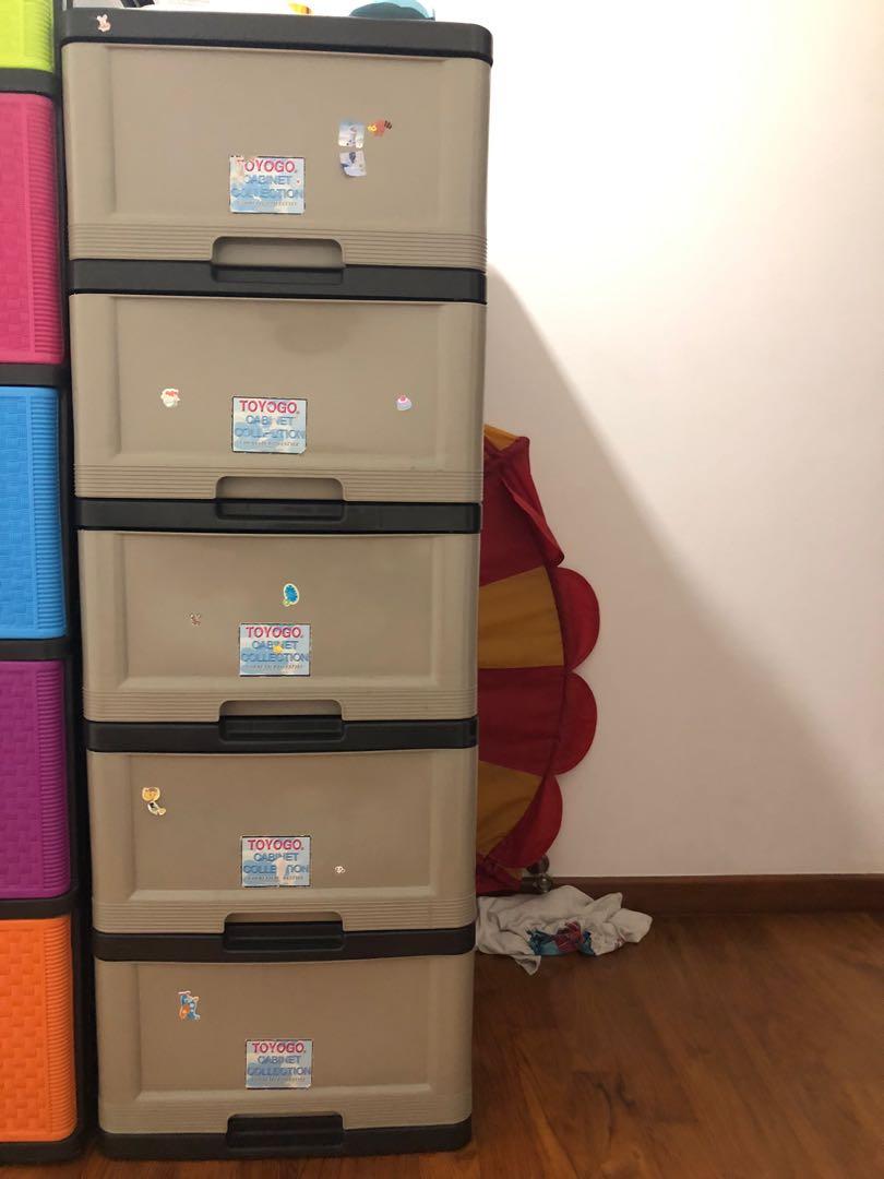 Toyogo 5 tier Plastic Drawers, Furniture & Home Living, Furniture ...