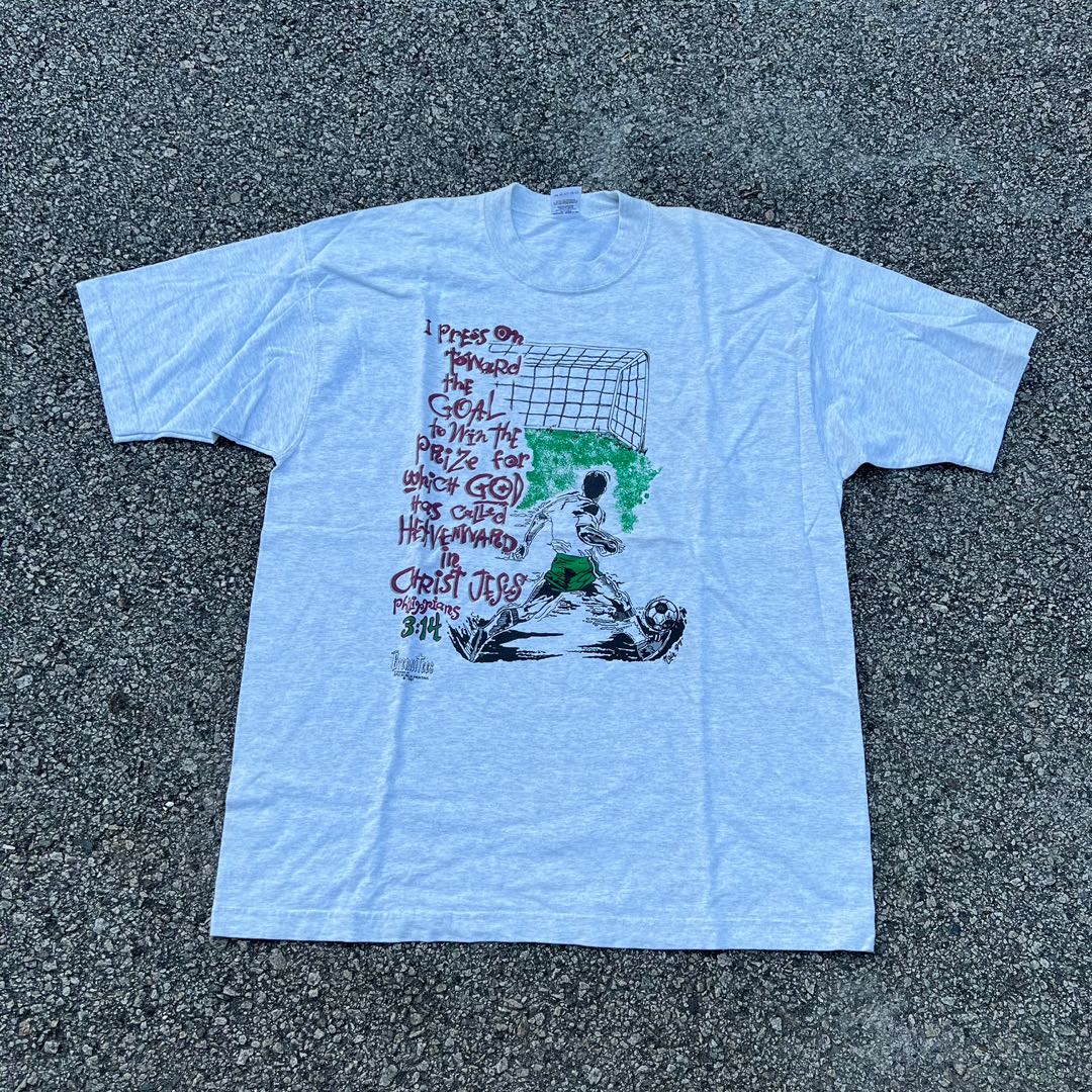 Vintage Jesus Football Tee, Men's Fashion, Tops & Sets, Tshirts & Polo ...
