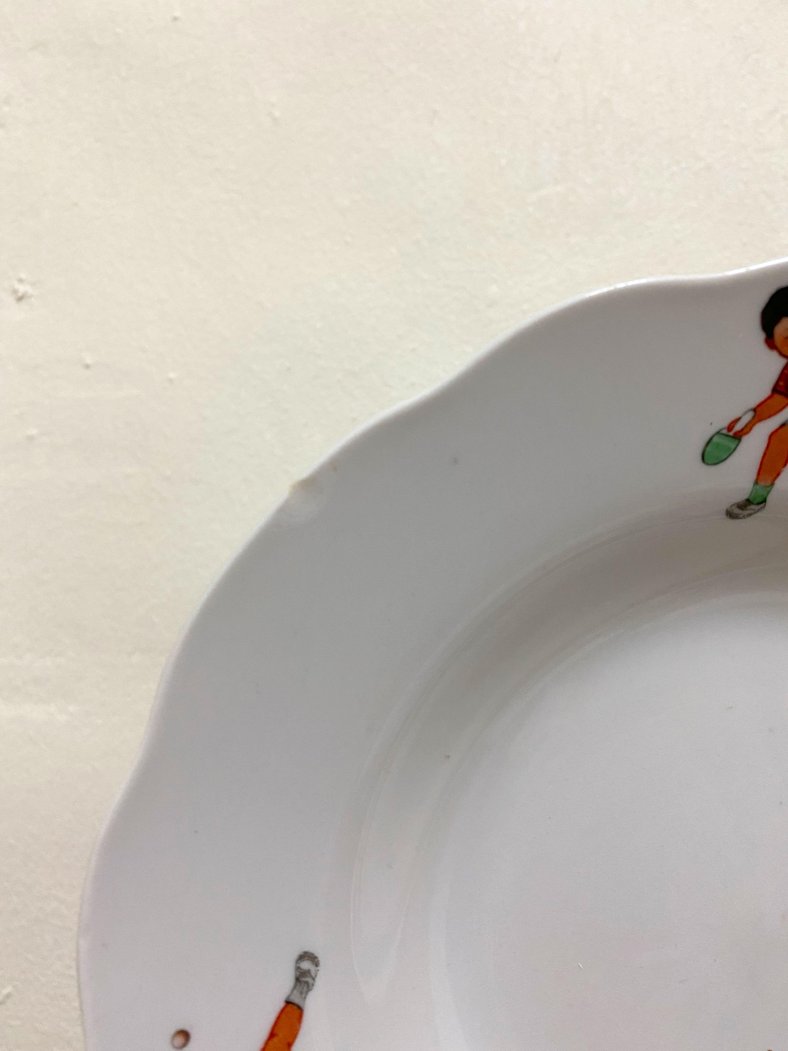 Vintage Ping Pong Super Rare Porcelain Plate (Table Tennis Collection ...