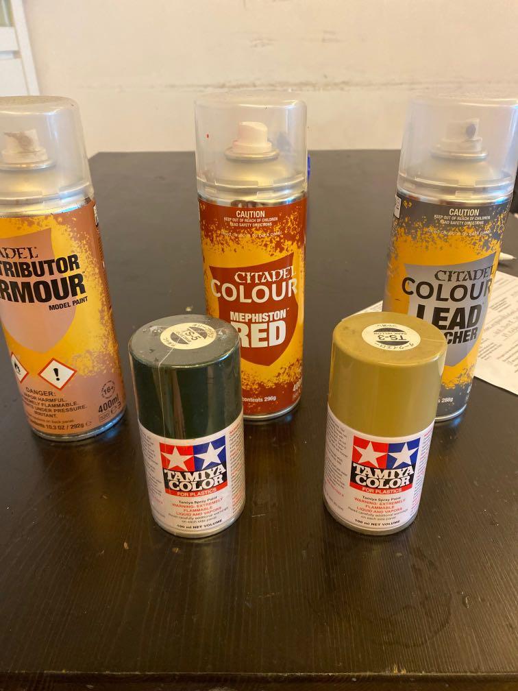 Warhammer/Tamiya spray paints, 興趣及遊戲, 玩具 & 遊戲類 - Carousell
