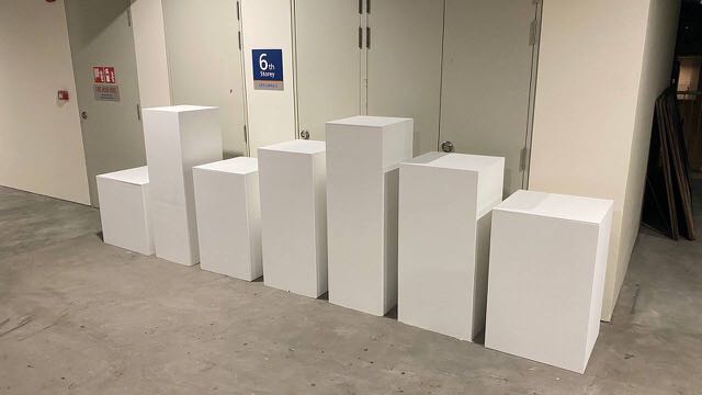 White Wooden Pedestal Plinth Box for Exhibition, Furniture & Home ...
