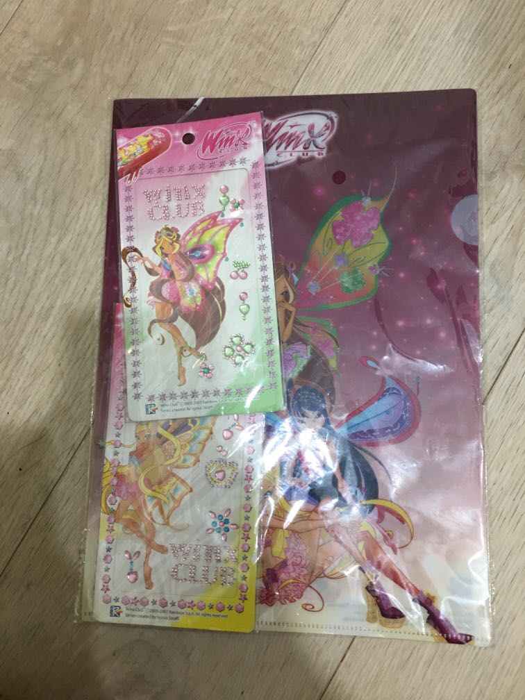Winx club file and diamond stickers with [FREE GIFT], Hobbies & Toys ...