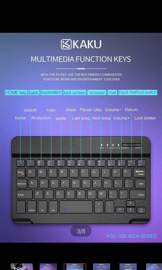 Bluetooth Wireless Keyboard 8inch, Computers & Tech, Parts ...
