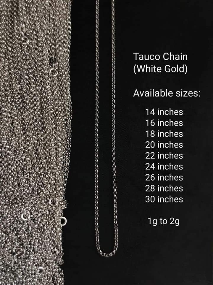 18K Saudi White Gold Tauco Chain, Women's Fashion, Jewelry & Organizers ...