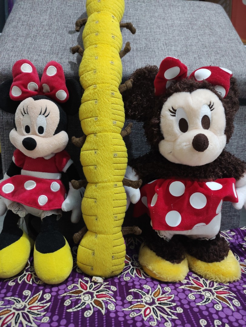 2 boneka Minnie mouse original disney, Toys & Collectibles, Mainan di ...