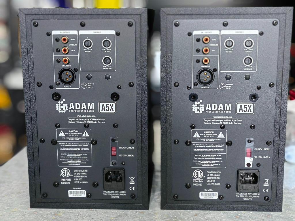 德國ADAM A5X主動式/有源監聽喇叭(一對), 音響器材, Soundbar、揚聲器、藍牙喇叭、耳擴 on Carousell