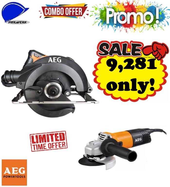 AEG Powertools CIRCULAR SAW KS12-1 1200W & AEG Powertools Angle Grinder ...