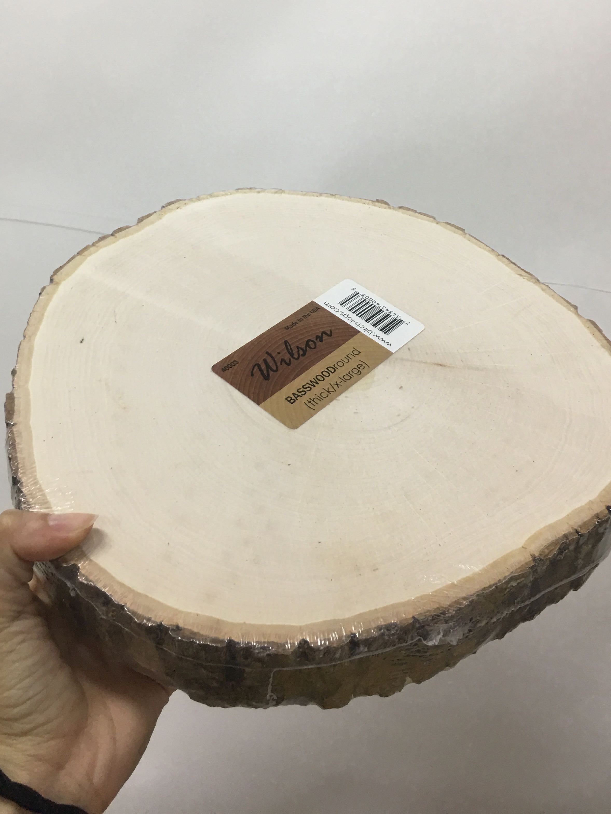 Basswood thick round wood decor base, Furniture & Home Living, Home ...