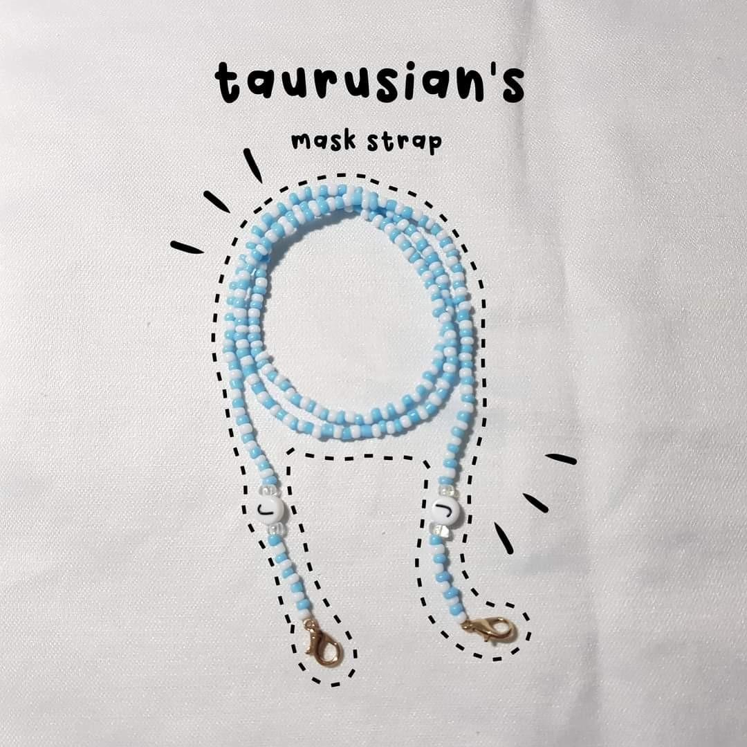 Beaded mask strap with letter beads, Women's Fashion, Jewelry ...