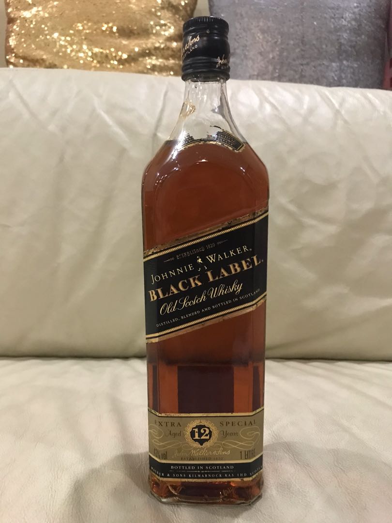 Black Label 1ltr - 12 Years, Food & Drinks, Beverages on Carousell