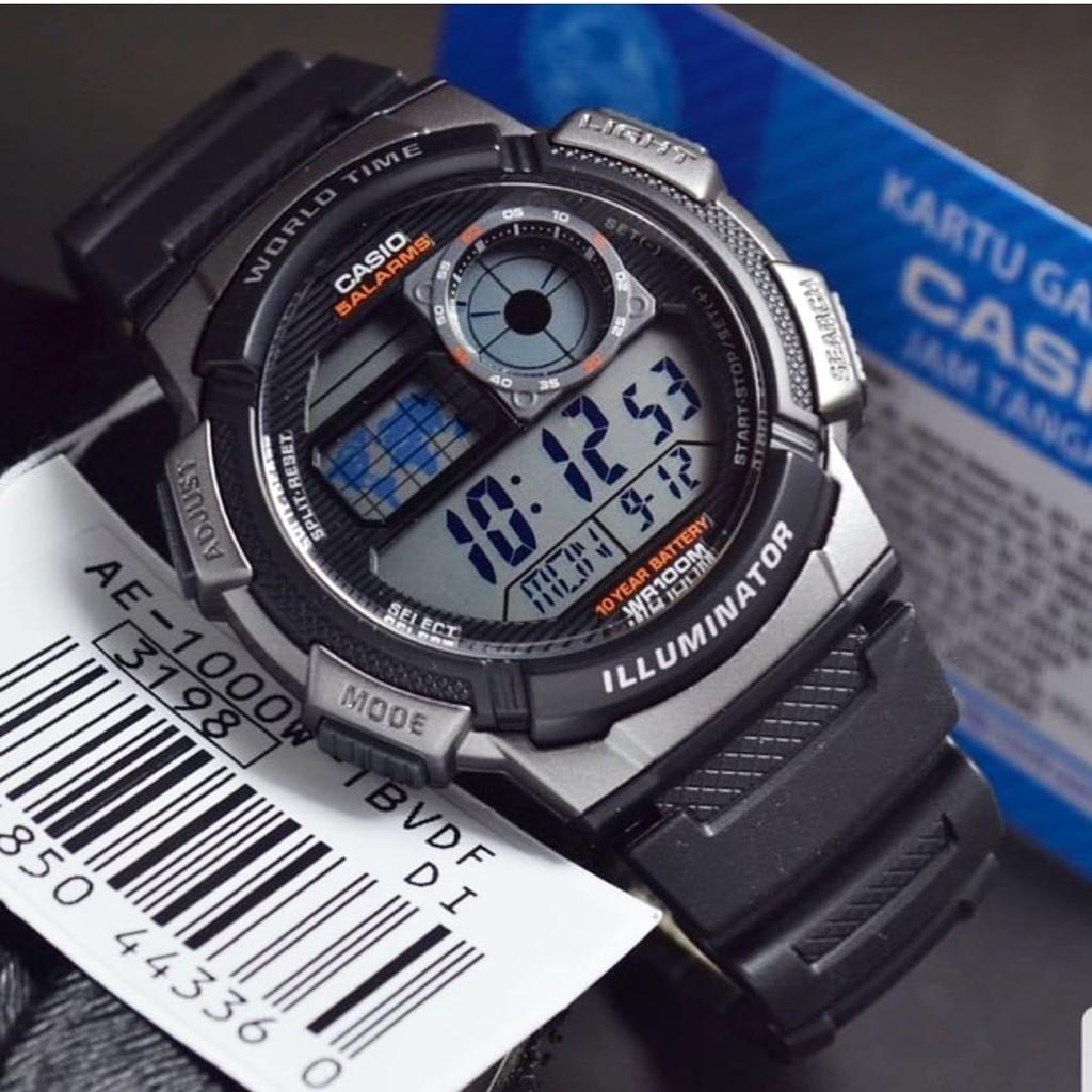 Casio ae1000 mulus fullset, Fesyen Pria, Jam Tangan di Carousell