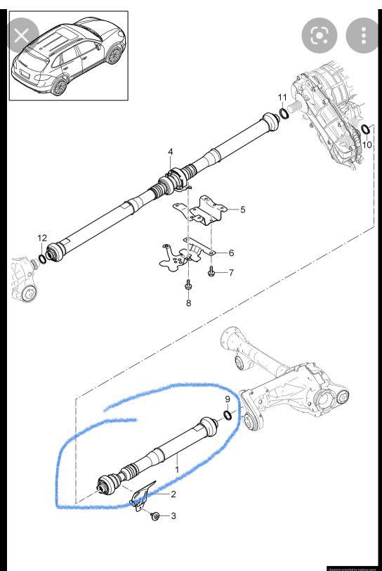 Cayenne 958 Front Short Cardan Shaft, Car Accessories, Accessories on ...