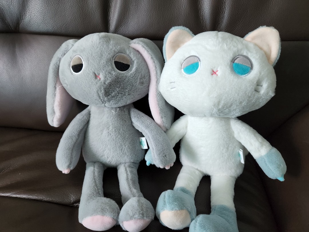 Chou Chou Pushies (rabbit & cat), Hobbies & Toys, Toys & Games on Carousell