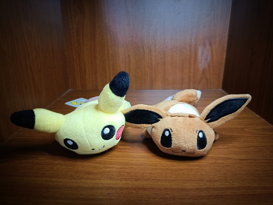 Eevee and Pikachu Kutari Bundle Pokemon Center, Hobbies & Toys, Toys ...