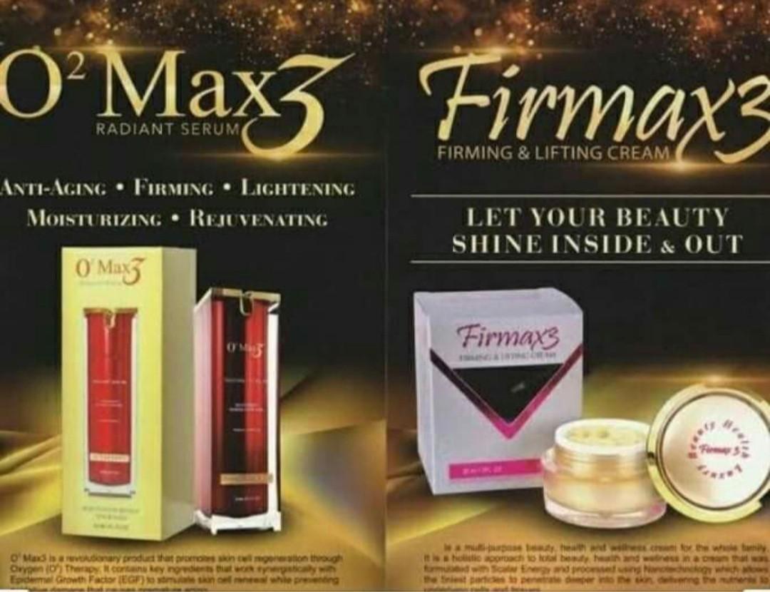 FIRMAX 3 CREAM AND O2MAX SERUM, Beauty & Personal Care, Face, Face Care ...