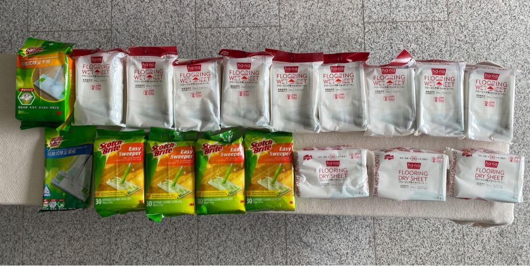 Floor sweeping sheets dry and wet, Beauty & Personal Care, Sanitary ...