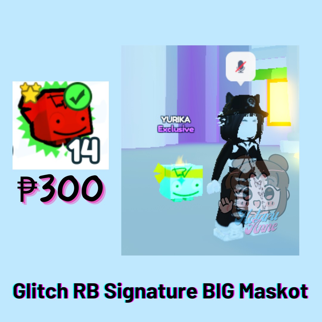Glitch RB Signature BIG Maskot PET SIMULATOR X Exclusive Pet, Video ...