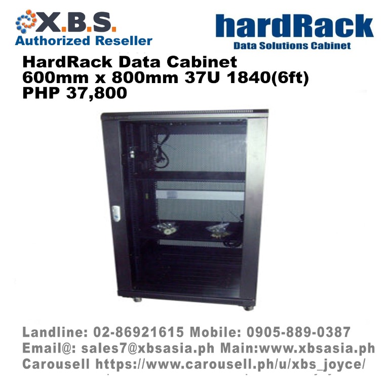 HardRack Data Cabinet 600mm x 800mm 37U 1840(6ft), Computers & Tech ...