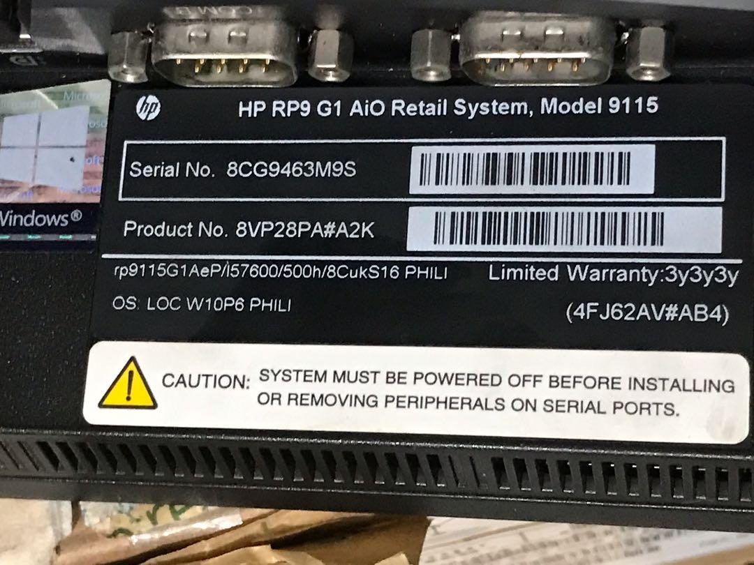 HP RP9 G1 Retail Syatem Model 9115, Computers & Tech, Office & Business ...