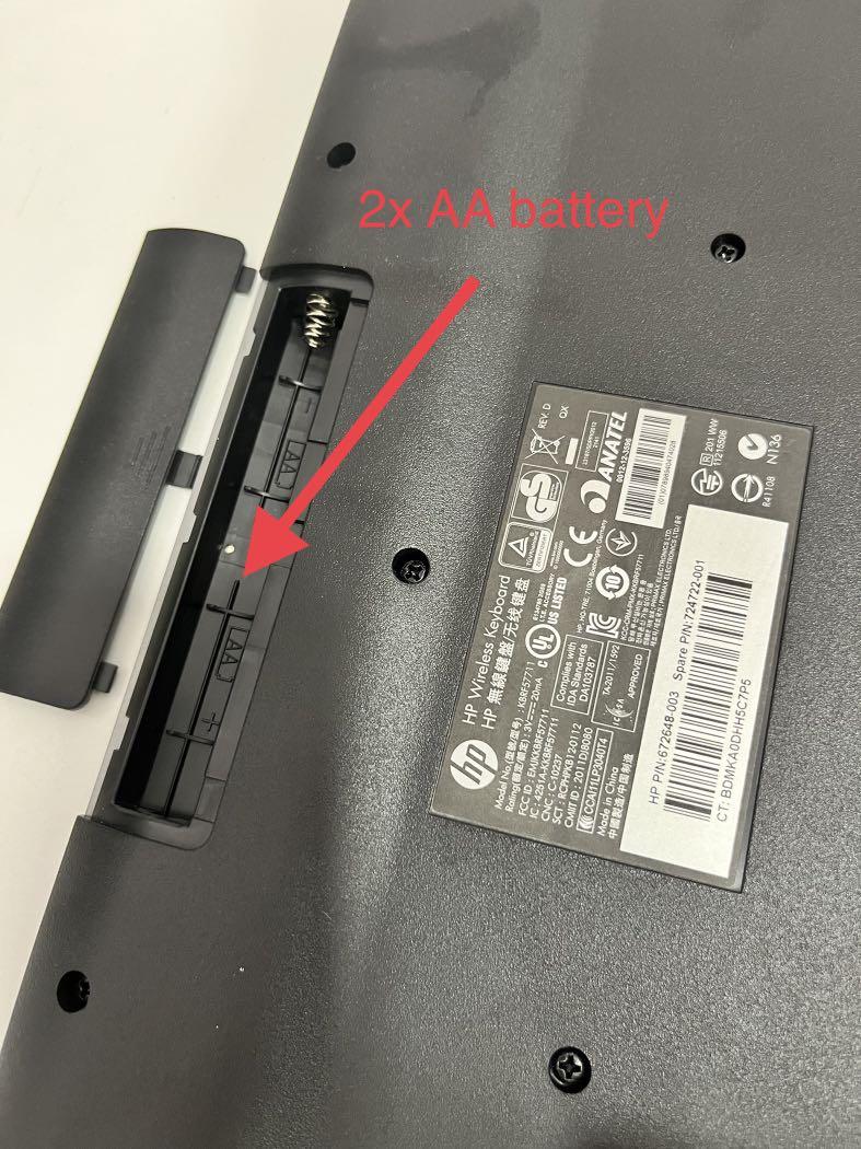 HP Wireless Keyboard (Model: LBRF57711), Computers & Tech, Parts ...