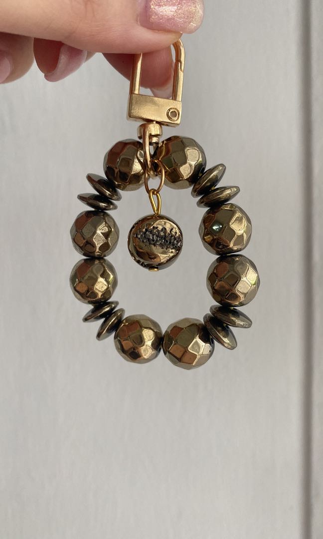 Huat Huat Pyrite Keychain, Women's Fashion, Jewelry & Organisers ...