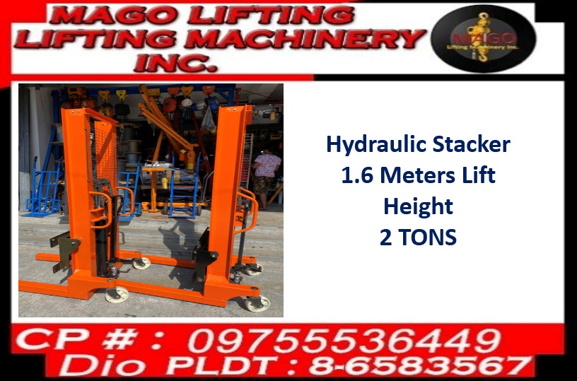 Hydraulic Stacker 1.6 Meters Lift Height (2 TONS), Commercial ...
