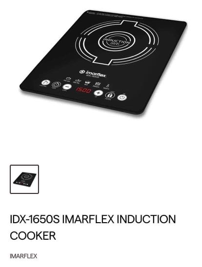 IMARFLEX INDUCTION COOKER, TV & Home Appliances, Kitchen Appliances ...