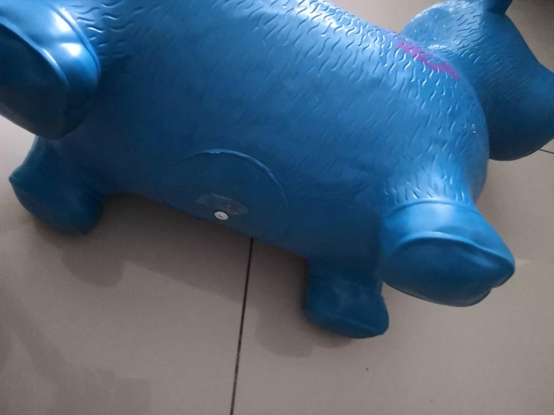 Jumping toy blue cow (defect n repaired), Hobbies & Toys, Toys & Games ...