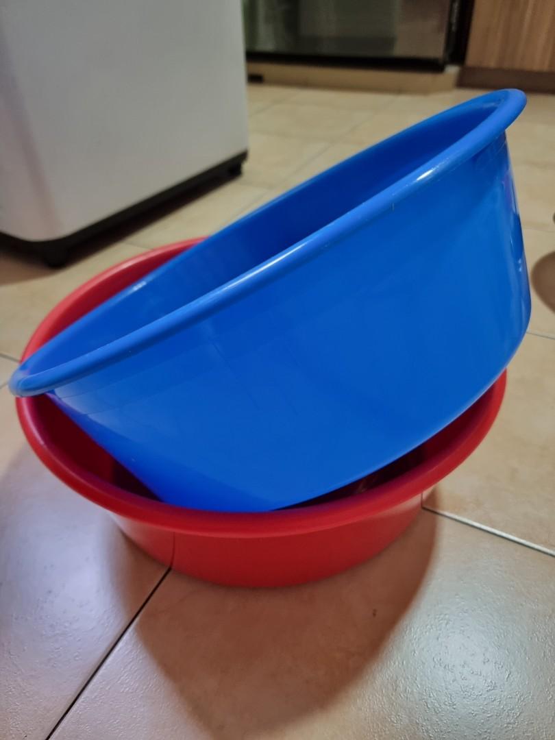 Large round plastic bowl (multi-purpose), Furniture & Home Living ...