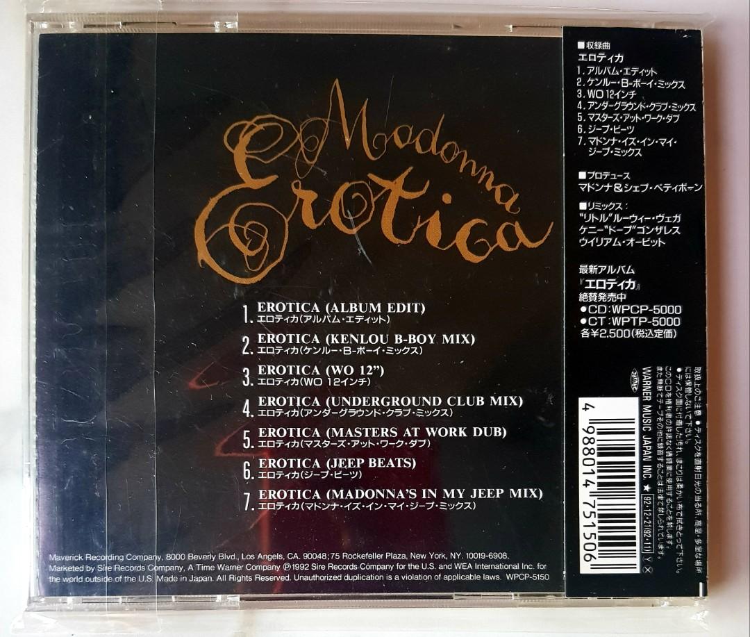 Madonna Erotica Japanese Maxi CD Single Japan, Hobbies & Toys, Music & Media, CDs & DVDs on ...