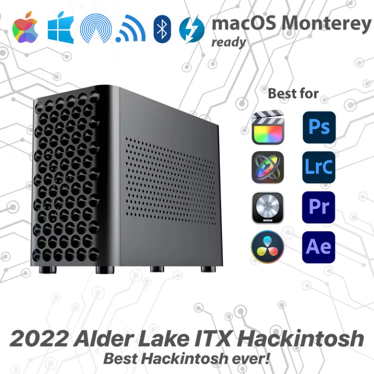 Mini ITX MacPro Killer Hackintosh for 4K Content Creation (i7-12700KF ...