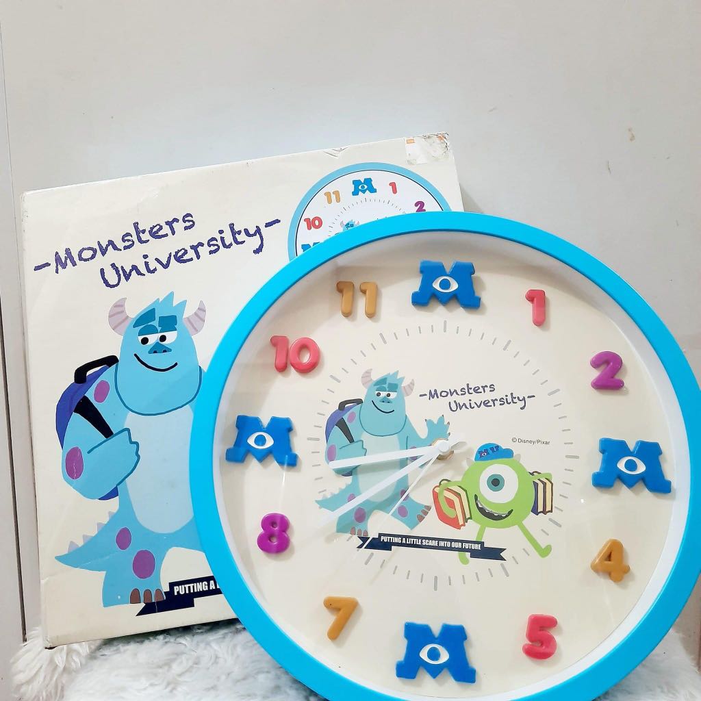 Monsters Inc wall clock, Hobbies & Toys, Toys & Games on Carousell
