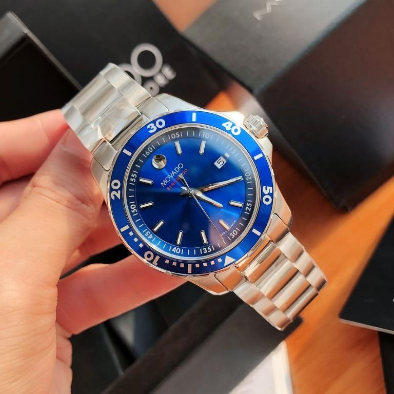 Mo.vado man's stainless steel analog timepiece submariner diver watch ...