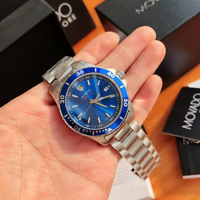 Mo.vado man's stainless steel analog timepiece submariner diver watch ...