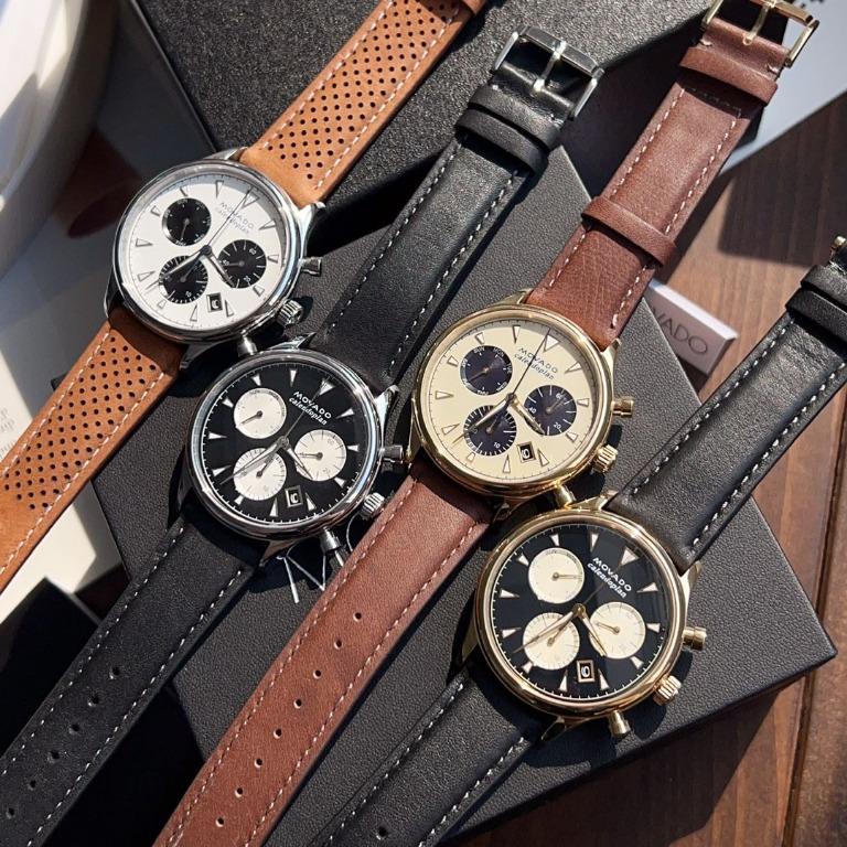 Mo.vado three eyes waterproof man's chrono calendar runway Swiss quartz ...