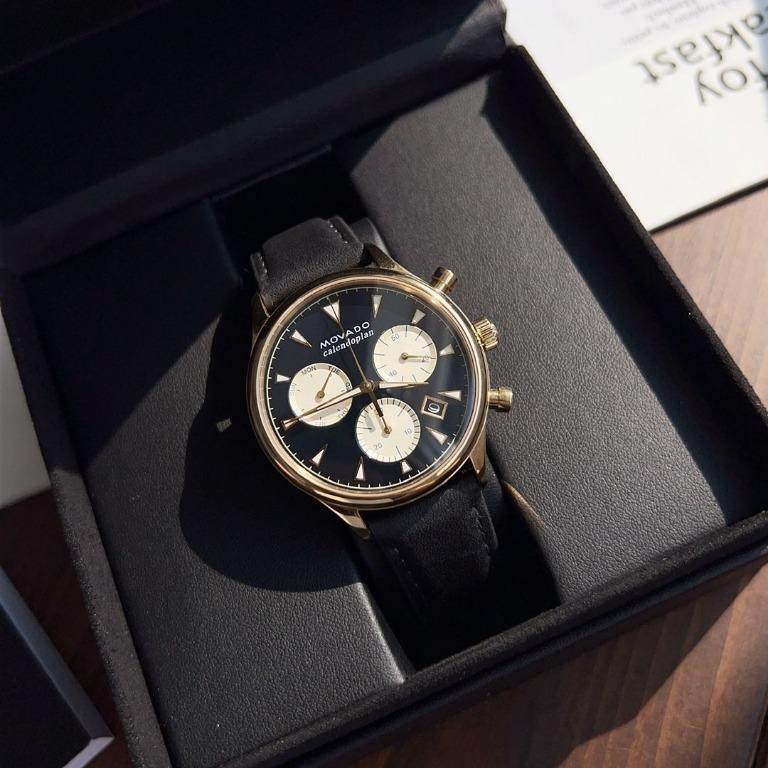 Mo.vado three eyes waterproof man's chrono calendar runway Swiss quartz ...