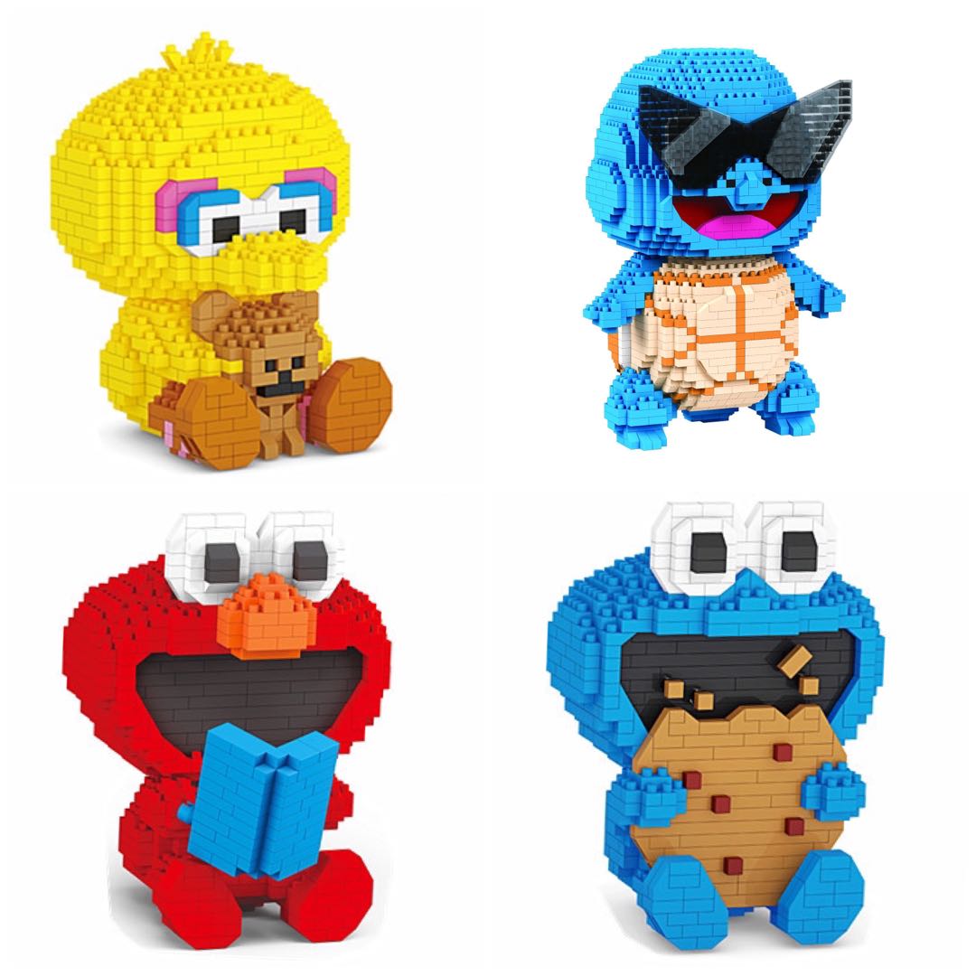 [NaniNano SG] Nano Blocks Squirtle Sesame Street Elmo Big Bird Cookie ...