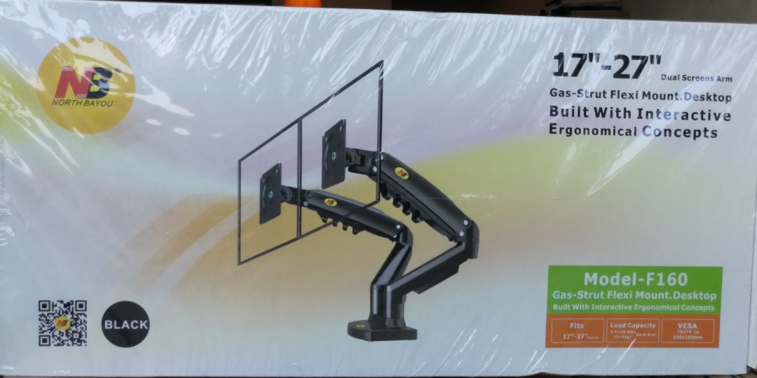 NB DUAL Monitor Mount Arm (F160), Computers & Tech, Parts & Accessories ...