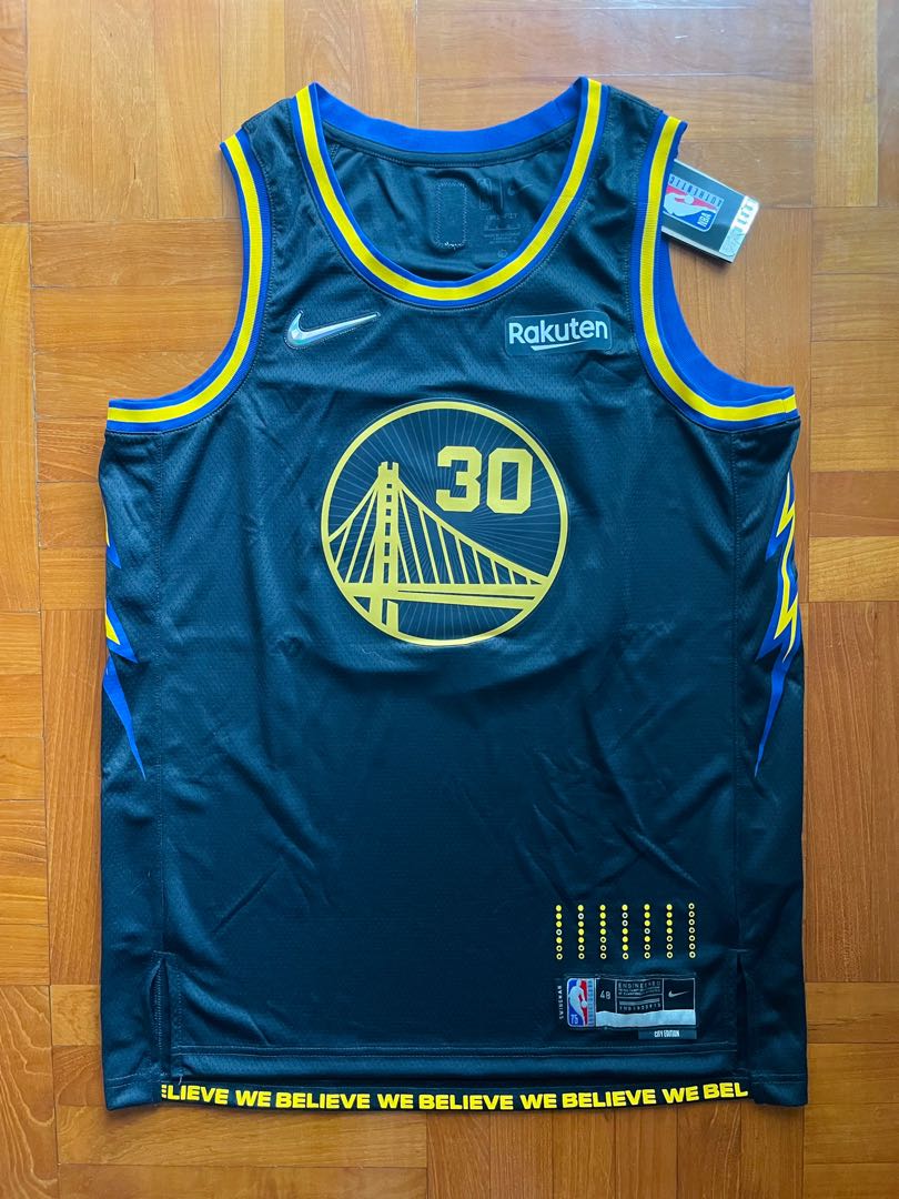 NBA Nike Stephen Curry #30 Golden State Warriors 2021-2022 City Edition Swingman Jersey With ...