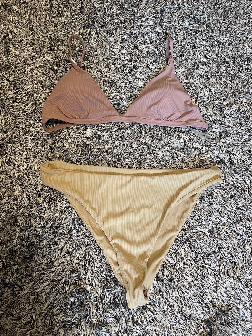 Neutral silky texture bikini for curvy frame, Women's Fashion, Swimwear ...