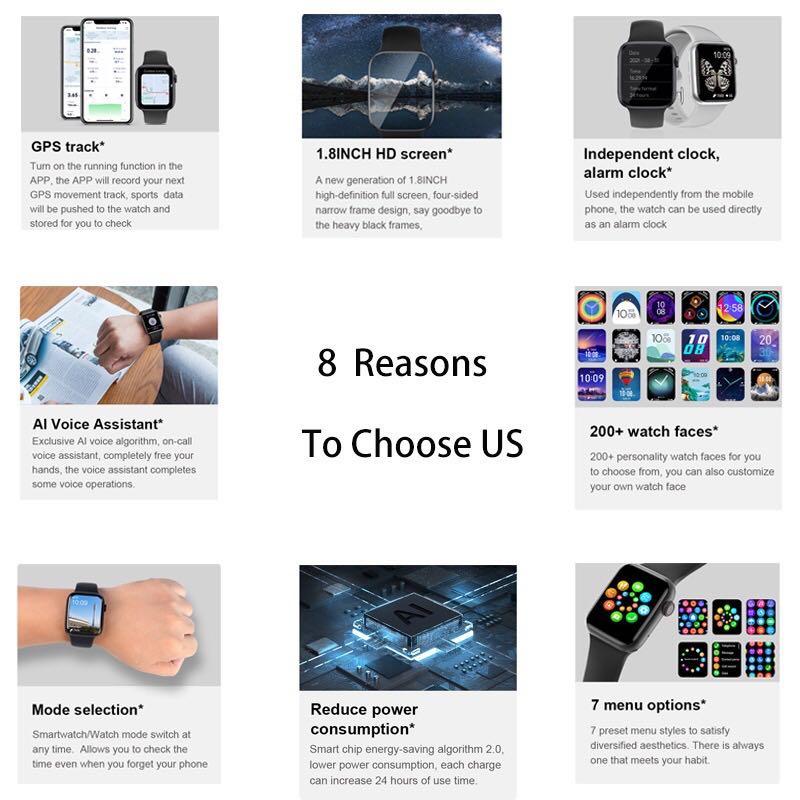 Original i7 pro max Smart Watch Men Bluetooth Call ECG 1.8 inch 385*385 ...