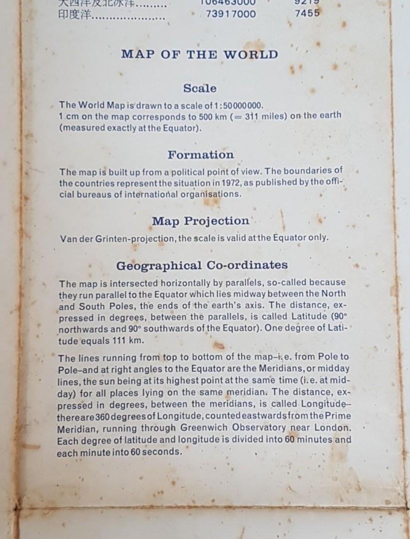 Ovaltine Map Of The World 1972, Hobbies & Toys, Memorabilia ...