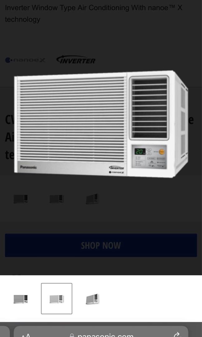 Panasonic 2HP window type inverter Aircon, TV & Home Appliances, Air ...