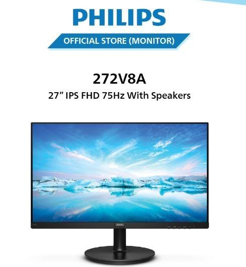 Philips 272V8A 27" IPS 75Hz FHD Adaptive-Sync Lowblue Flicker-Free ...