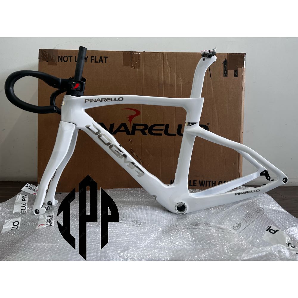 PINARELLO DOGMA F CRYSTAL WHITE SIZE 465 WITH TALON BAR 42/90, Sports ...
