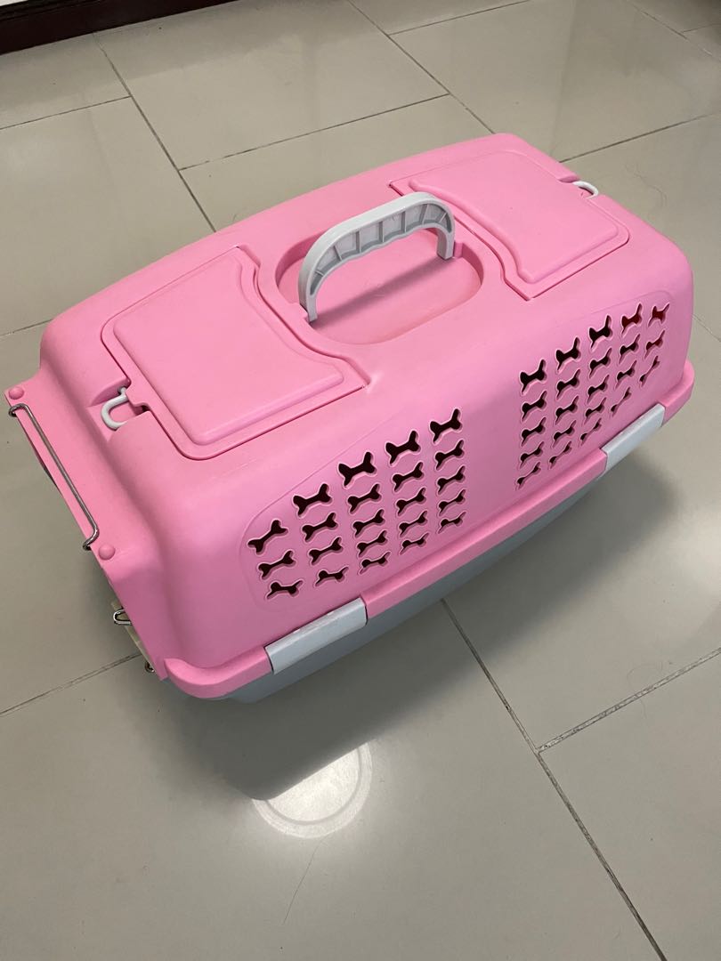Dog Carrier -Pink and Gray, Pet Supplies, Homes & Other Pet Accessories ...