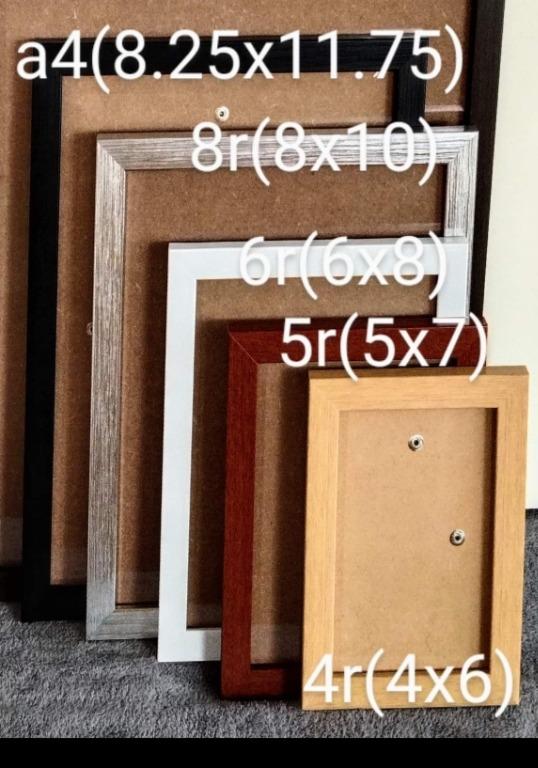 Polystyrene (Hard Plastic) 4R/5R/6R/8R/A4 Glass Front Picture Frame ...