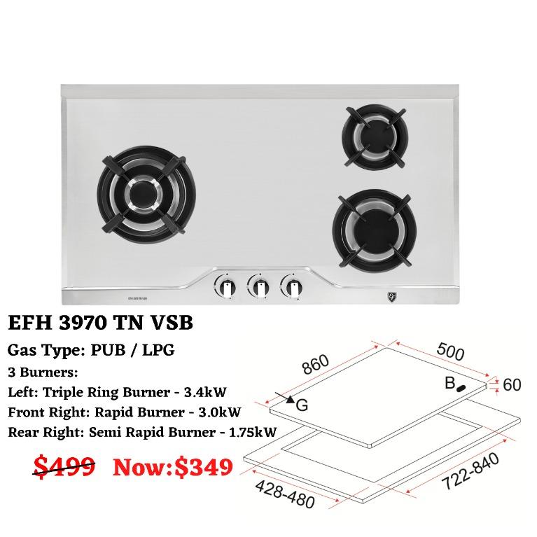 EF Brand New 2 Burners / 3 Burners Cooker Hob | Italy Design ...