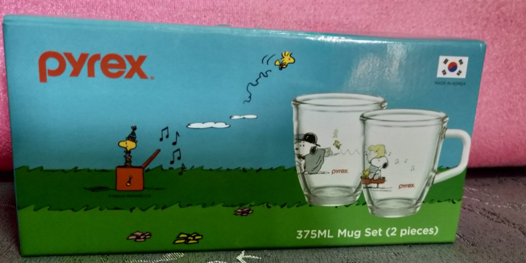 Pyrex 375ml mug set (2 pieces) Limit Edition, Furniture & Home Living ...