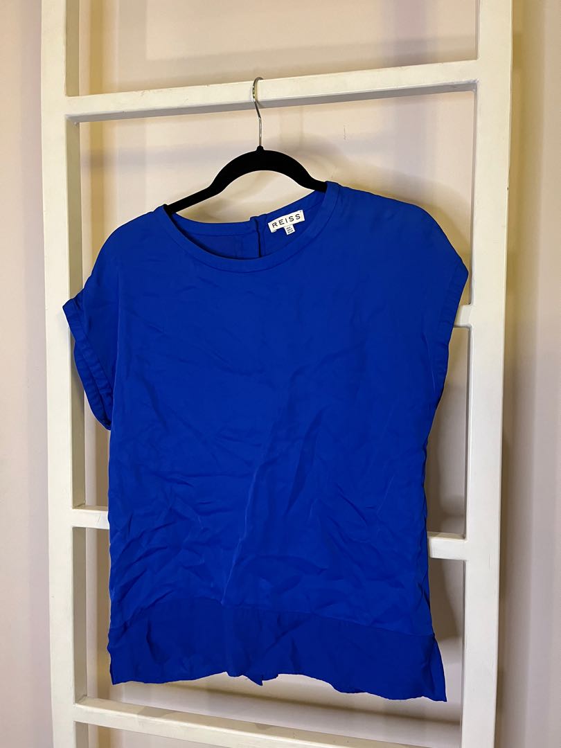 Reiss royal blue blouse, Women's Fashion, Tops, Blouses on Carousell